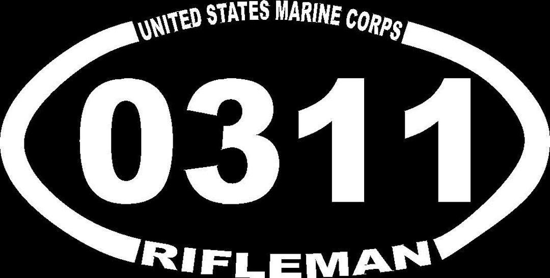 USMC 0311 Rifleman Custom Car Truck Van Window or Bumper Sticker Vinyl ...