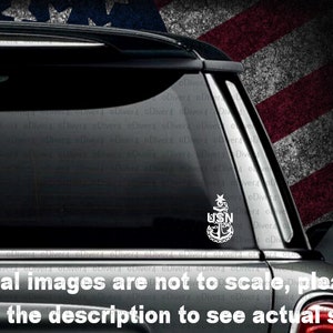 US Navy Senior Chief Anchor Insignia Car Van Truck Sticker Cut Vinyl ...
