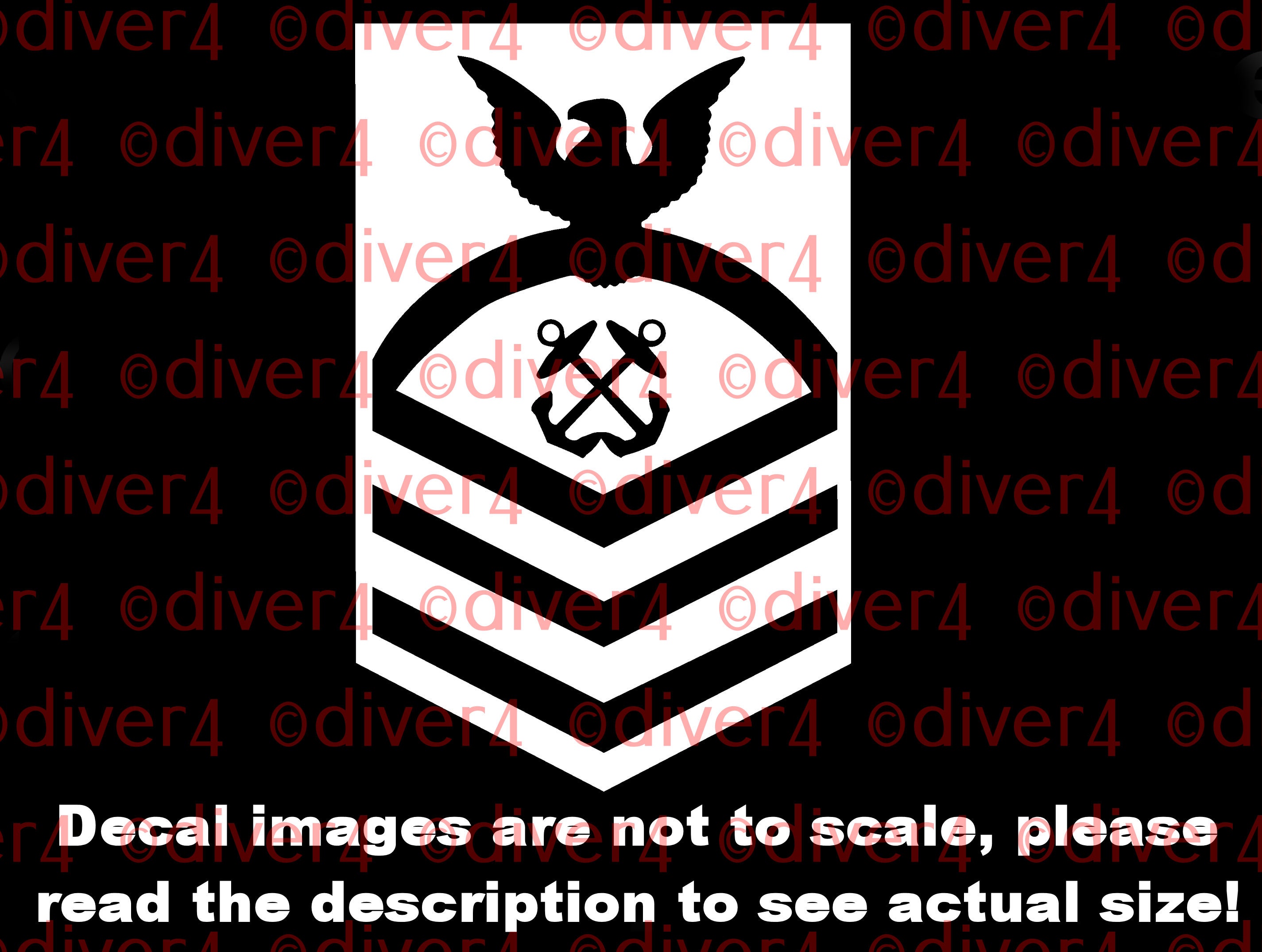 US Navy Chief Chevron Truck Van Window Decal or Bumper Sticker Vinyl ...