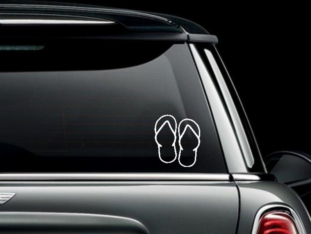 Flip Flops Custom Car Truck Van Window or Bumper Sticker Vinyl Decal - Etsy