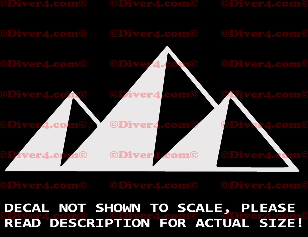 The Great Pyramids Silhouette Car Truck Van Window or Bumper Sticker ...