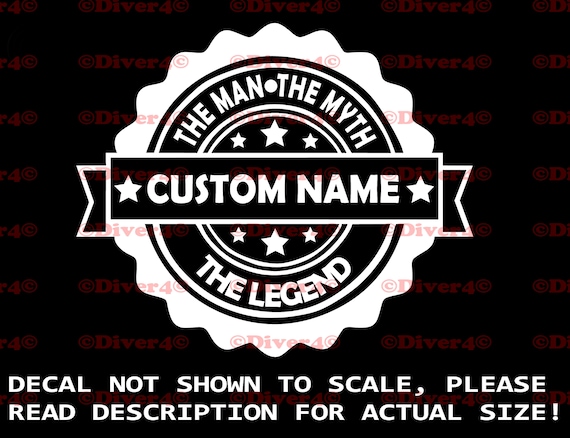 The Man the Myth the Legend Car Truck Van Window Decal or | Etsy
