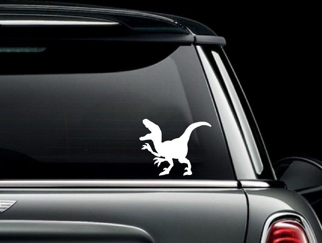 Veloster Raptor velociraptor Dinosaur Silhouette Car Truck Van Window ...