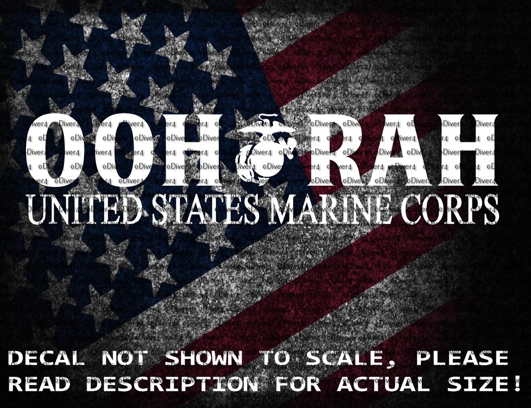 OOH RAH United States Marine Corps With EGA Cut Vinyl Decal - Etsy