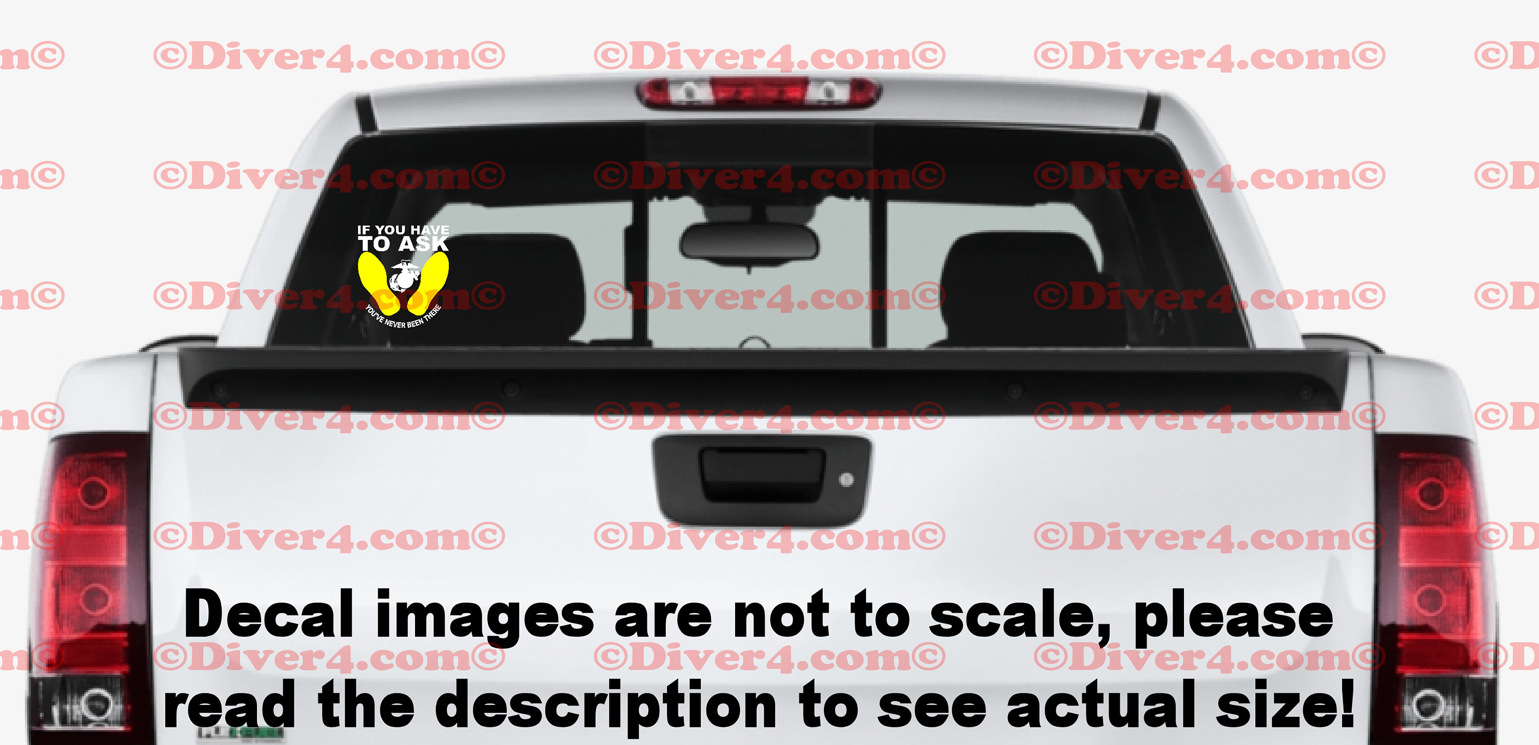 USMC Yellow Footprints With EGA If You Have to Ask Car Truck Van Window ...