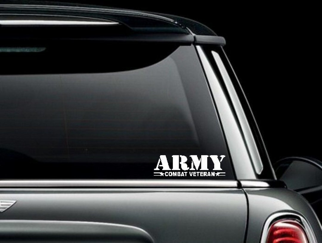 Combat Veteran Army Car Truck Van Window or Bumper Sticker Vinyl Decal ...