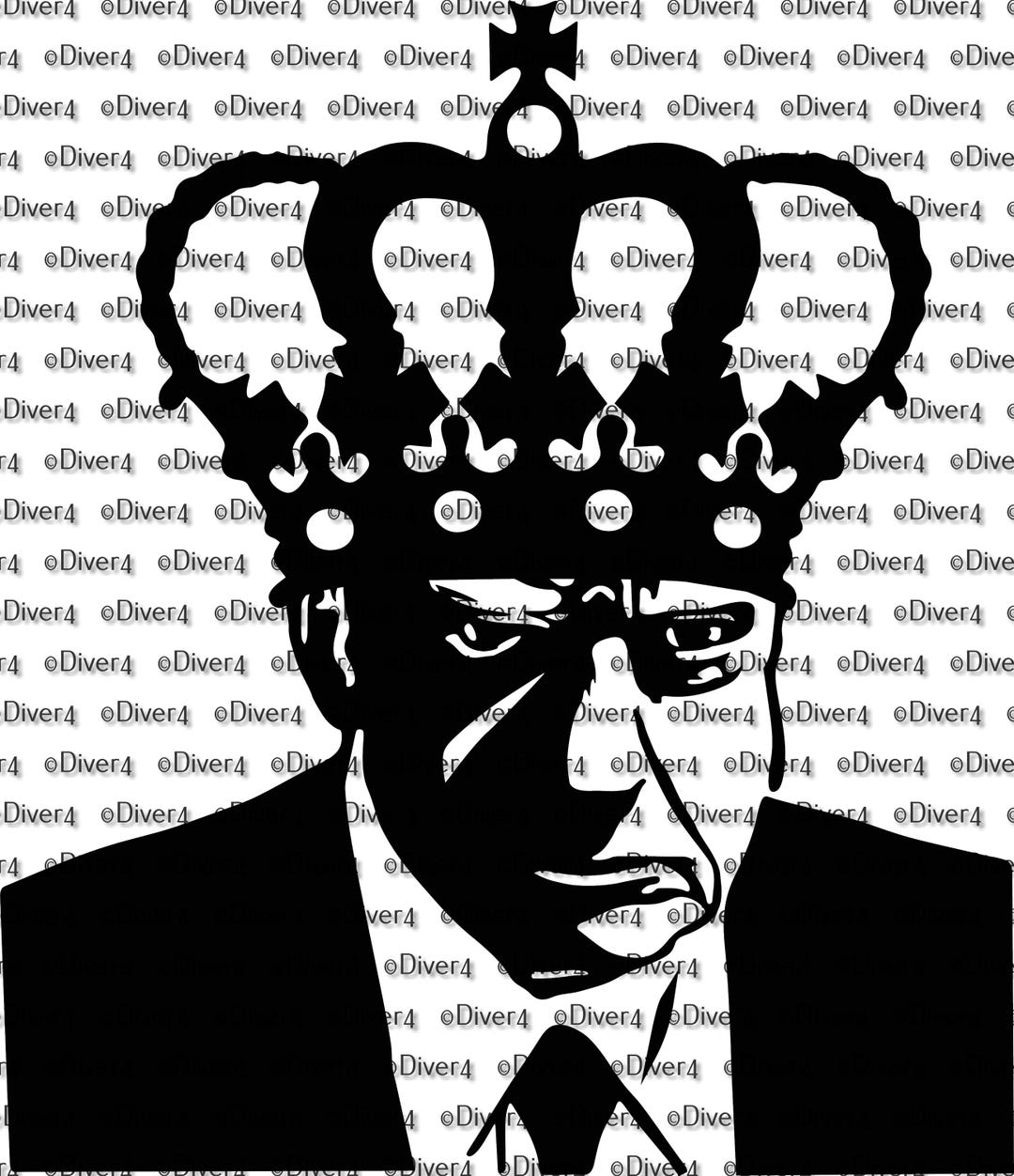 King Trump (trump Wearing Crown) Car Van Truck Cut Vinyl Decal US Made ...