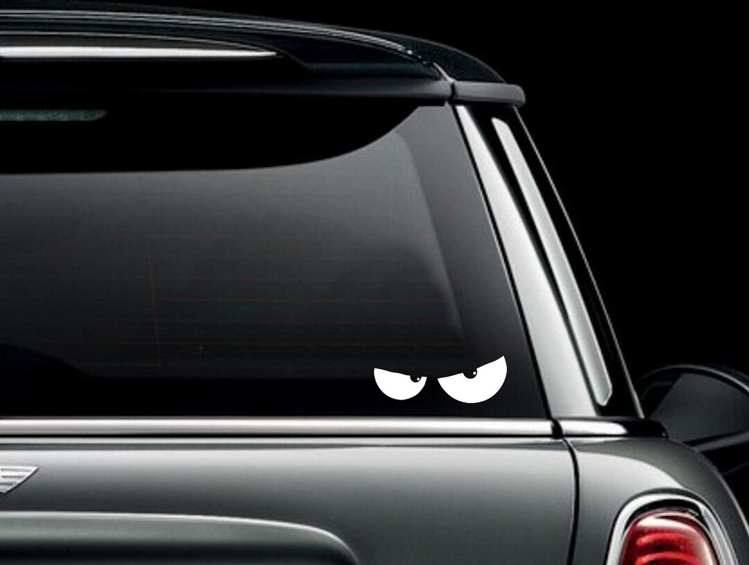 Angry Cartoon Eyes 1 Car Truck Van Window or Bumper Sticker Vinyl Decal ...