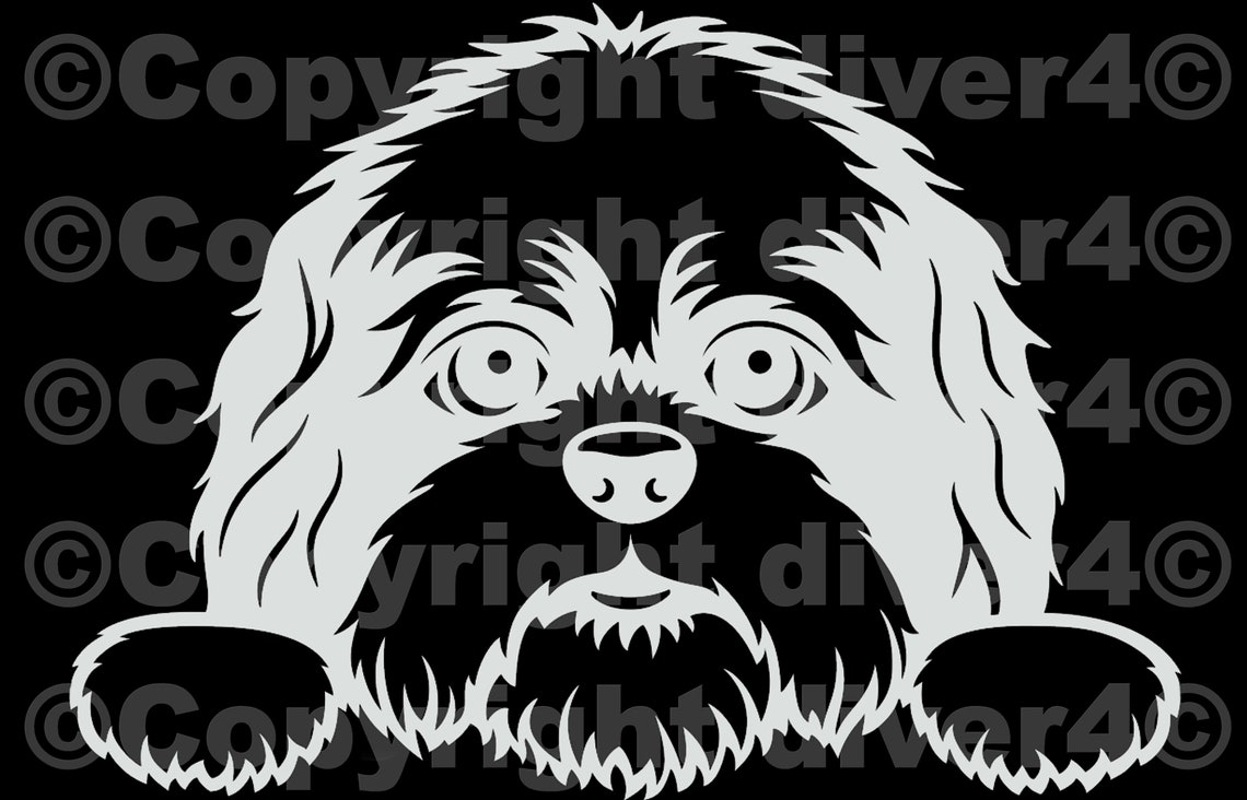 Peeking Shih Tzu Car Truck Van Window or Bumper Sticker Vinyl | Etsy