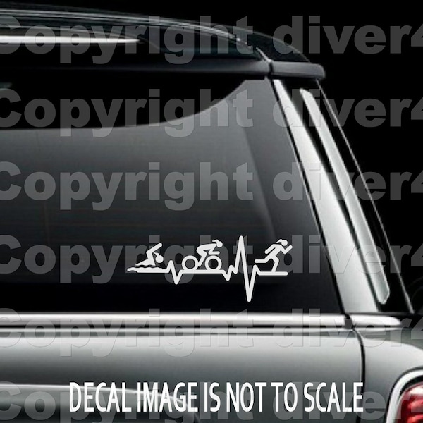 Triathlon Car Decals - Etsy