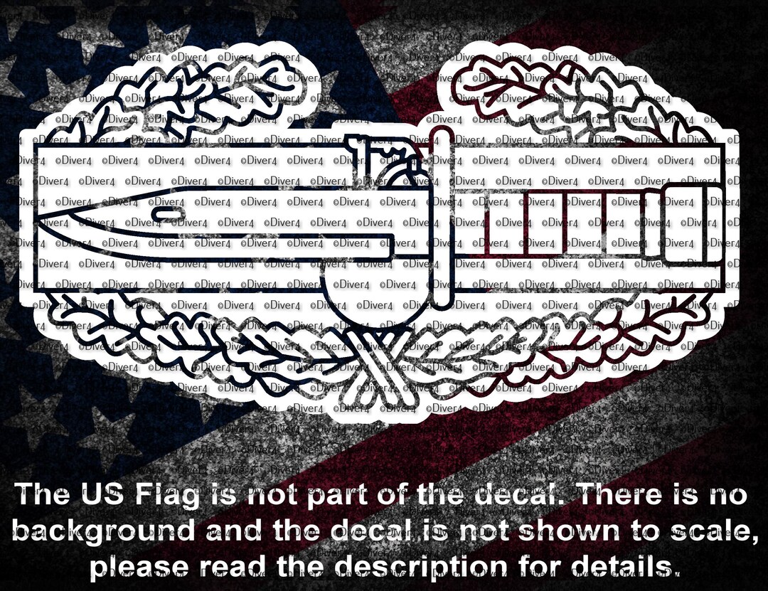 Custom US Army Combat Action Badge Die Cut Vinyl Decal US Army - Etsy