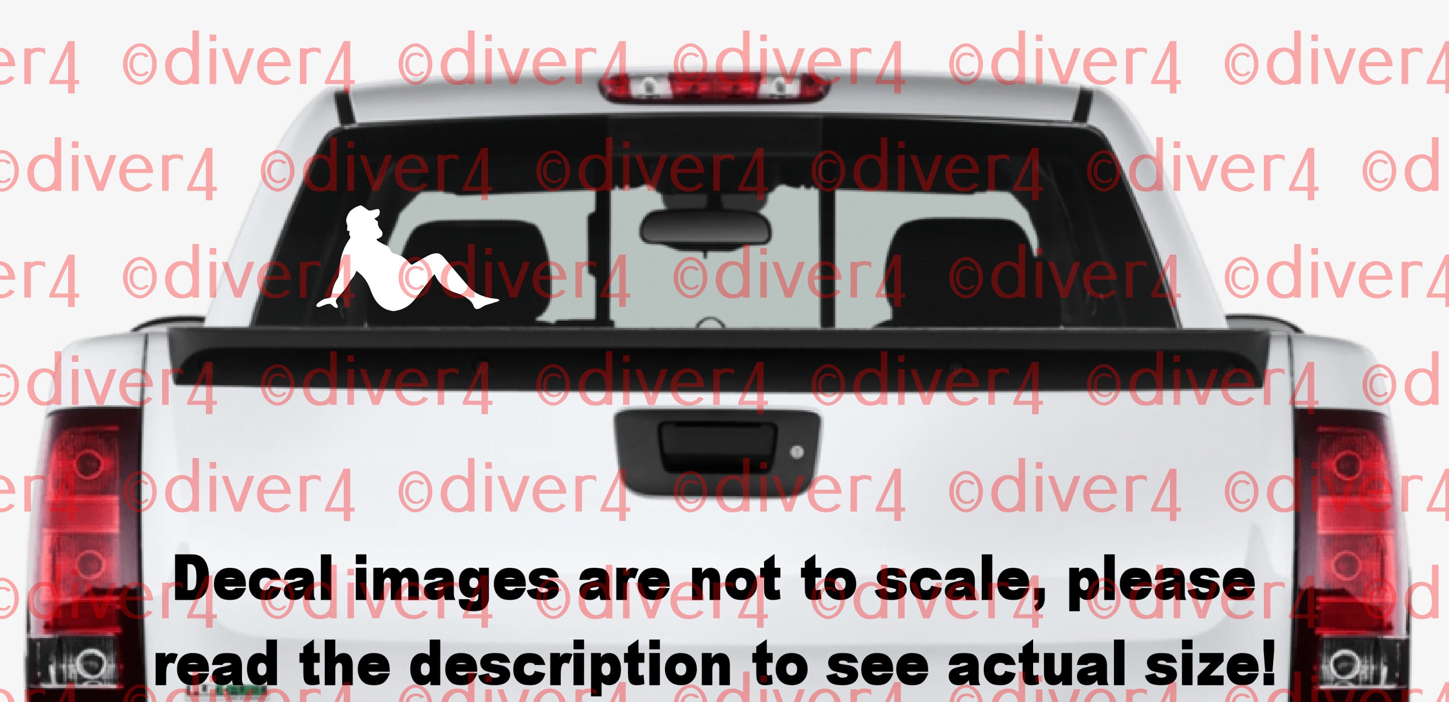 Dad Bod Chunky Trucker Man Truck Van Window Decal or Bumper - Etsy