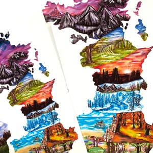 Prythian Map Art Print (A4) - Officially Licensed - Archival Fine Art ...