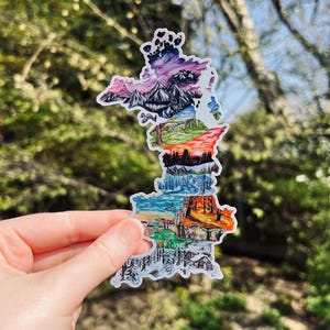 Prythian Map Sticker - Officially Licensed - ACOTAR Sticker ...
