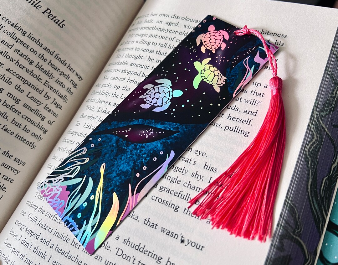 Sea Turtles in Space Bookmark - Underwater Galaxy - Extra Thick ...