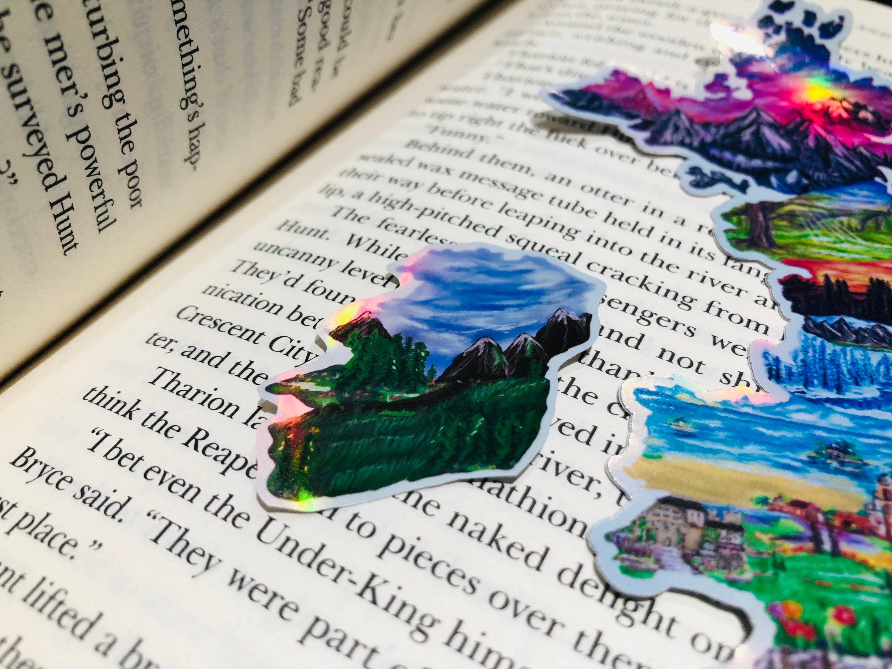 Prythian and Hybern Map Sticker Set ACOTAR Holographic - Etsy UK