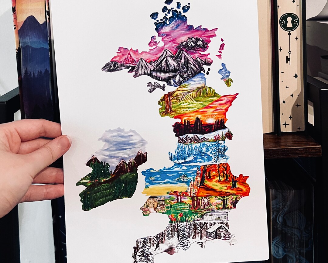 Prythian Map Art Print - Officially Licensed - A5 - Archival Fine Art ...