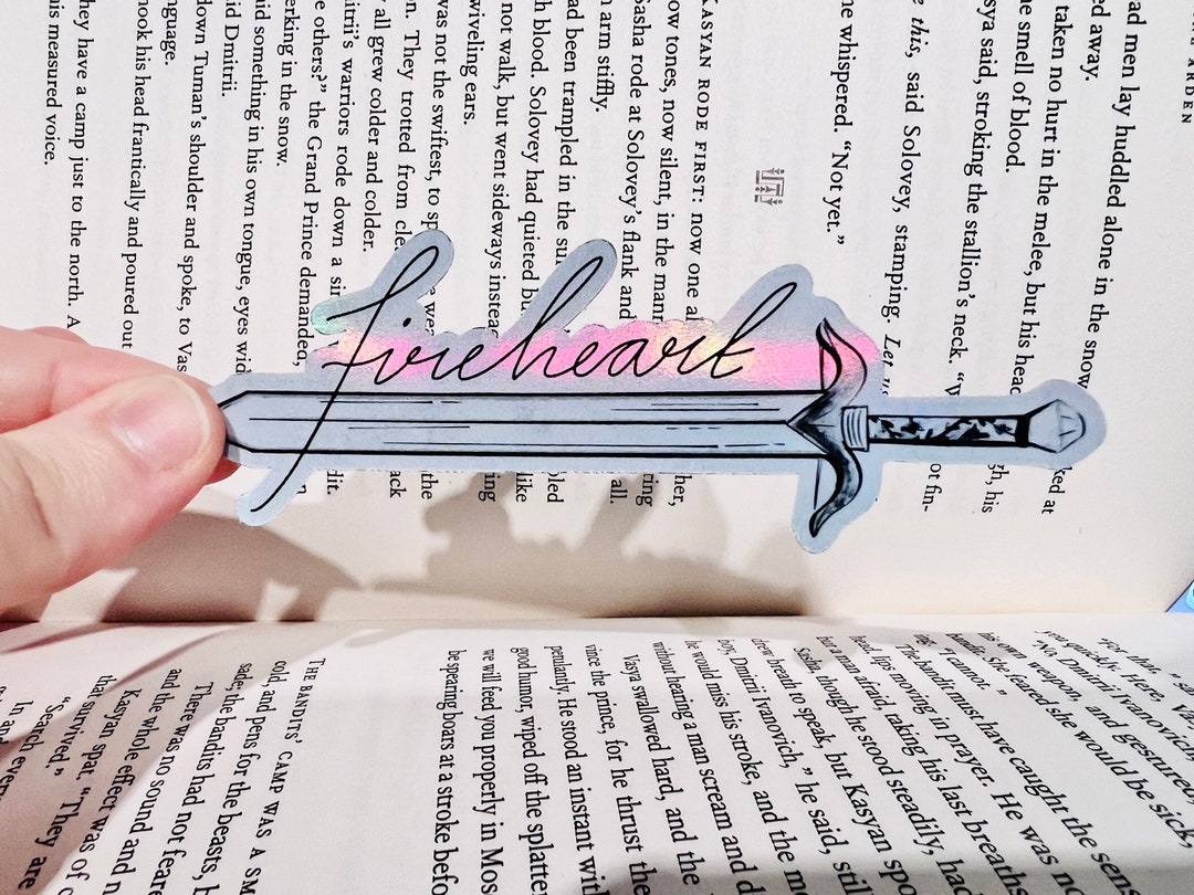 Fireheart Holographic Sword Sticker Throne of Glass Inspired Kindle ...