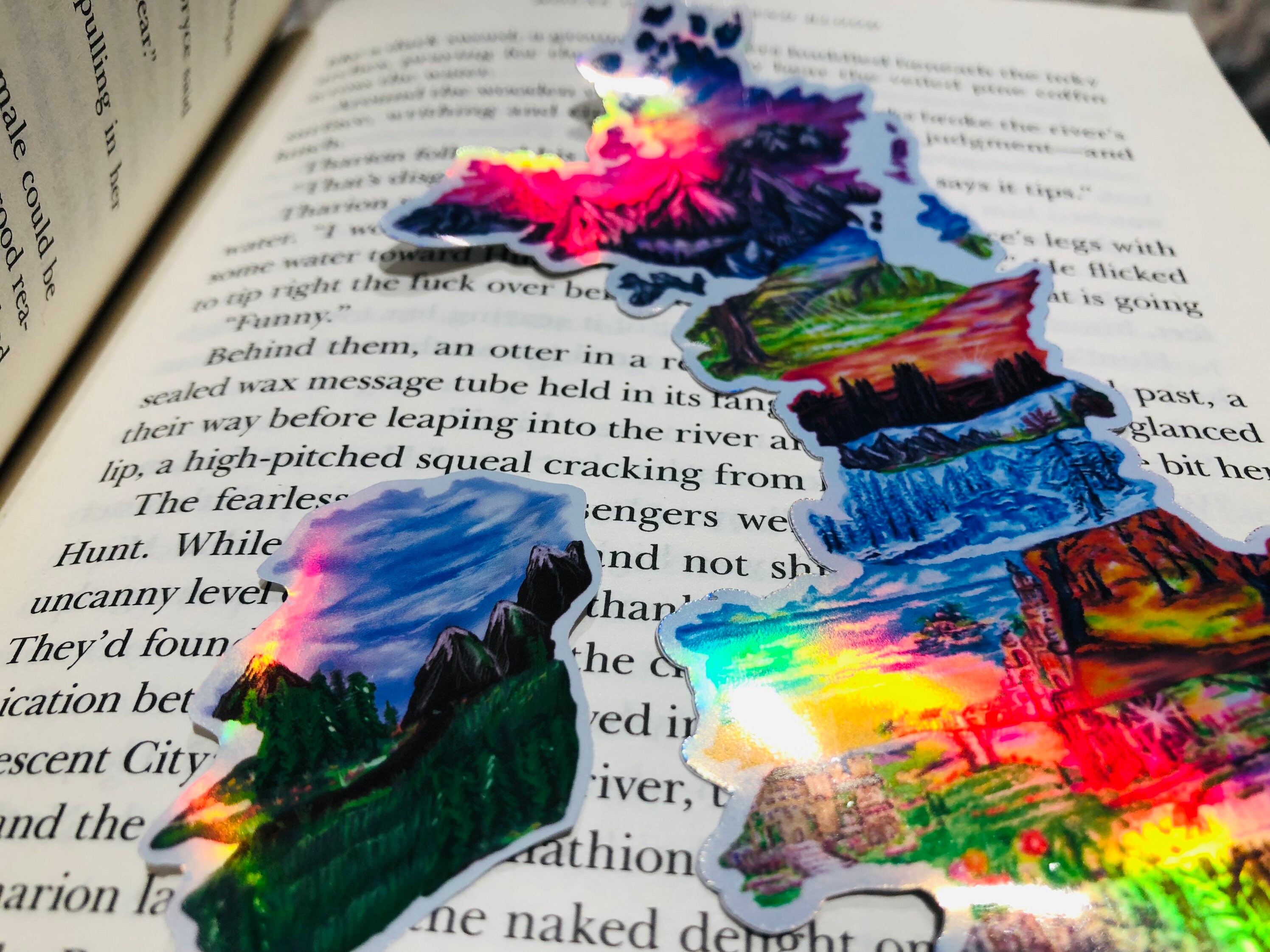 Prythian and Hybern Map Sticker Set ACOTAR Holographic | Etsy