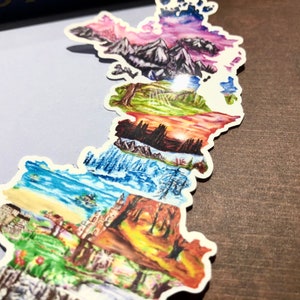 Prythian Map Matte Sticker - Officially Licensed - ACOTAR Inspired ...