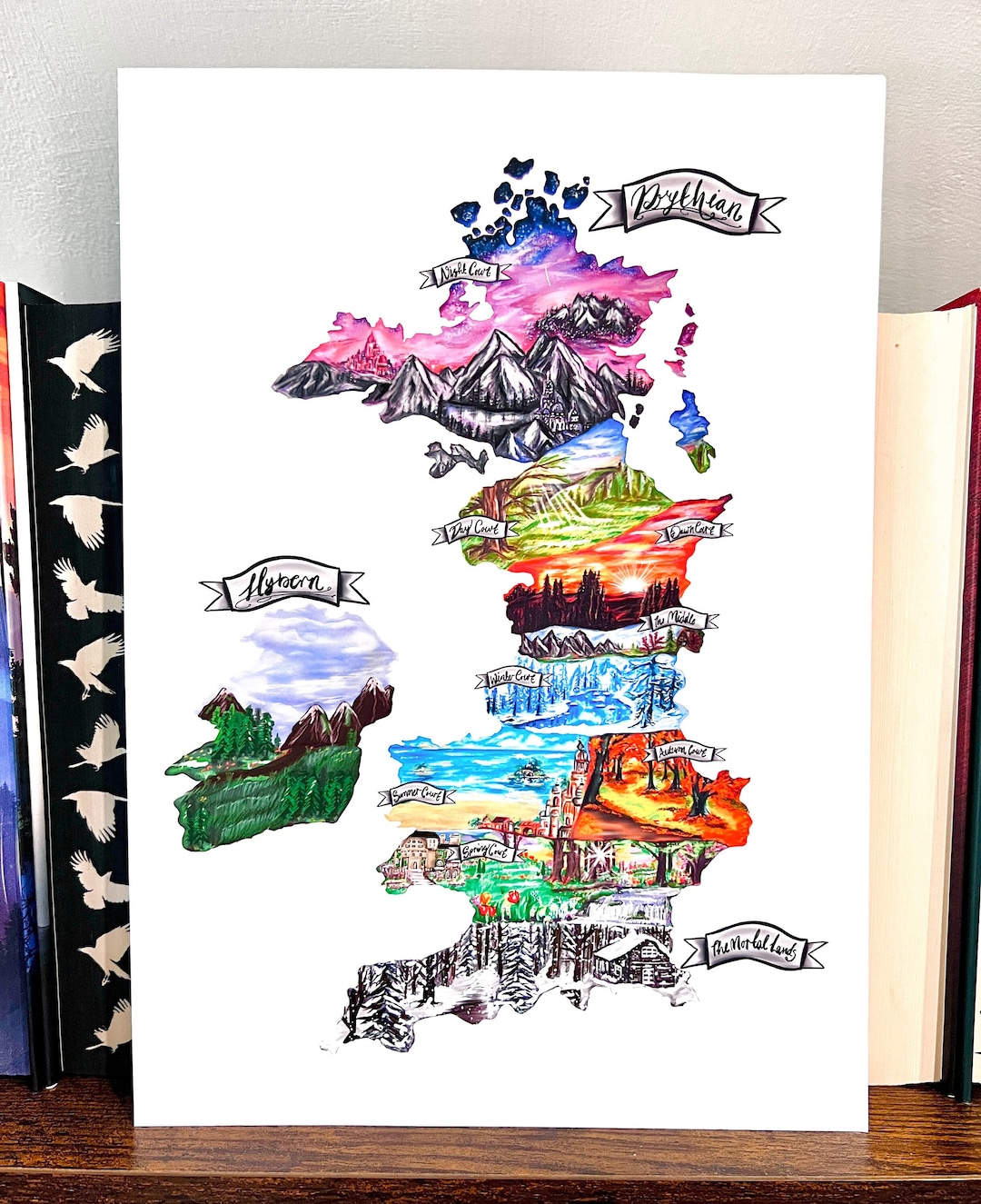 Prythian Map - Officially Licensed - A4 Art Print | Velaris, ACOTAR, ACOMAF, Night Court ...