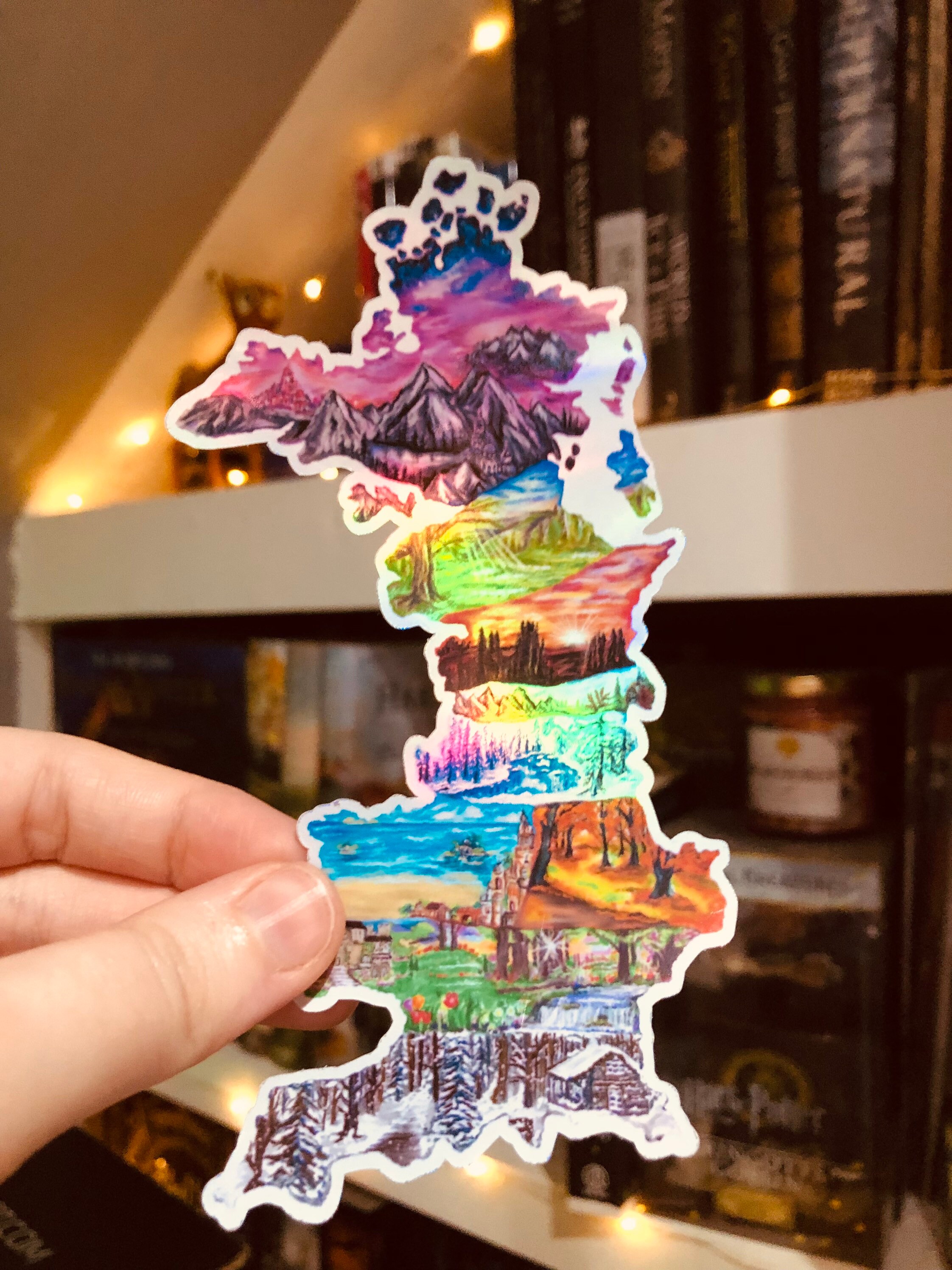 Prythian and Hybern Map Sticker Set ACOTAR Holographic | Etsy
