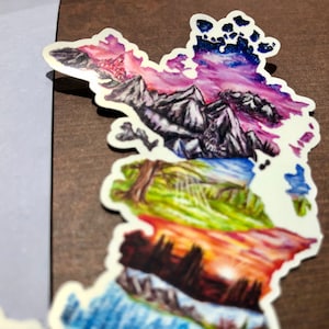 Prythian Map Matte Sticker - Officially Licensed - ACOTAR Inspired ...