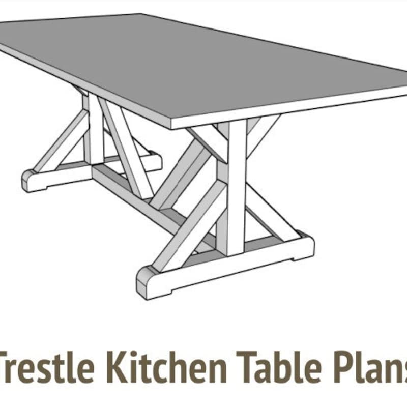 Trestle Table - Etsy