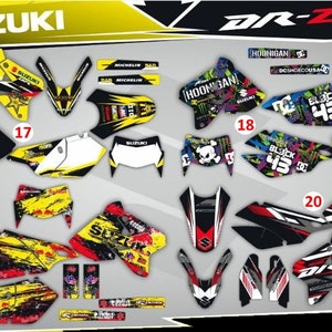 Motorcycle Suzuki Rm Rmz Drz Djebel Dr Decals Graphic Kit, Motorcycle ...