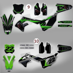 Motorcycle Kawasaki Kxf Kx450f Kx250f Kx Klx Custom Vinyl Decals ...