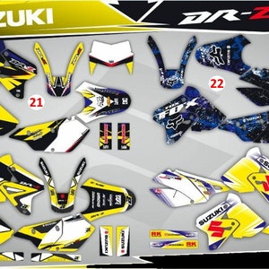 Motorcycle Suzuki Rm Rmz Drz Djebel Dr Decals Graphic Kit, Motorcycle ...