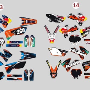 Custom Vinyl Sticker for Motorcycle KTM Sx Sxf Exc Smc Smr Duke Cross ...