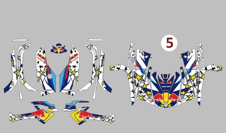 Custom Vinyl Protective Stickers ATV Can-am Maverick X3 Polaris Rzr Pro ...