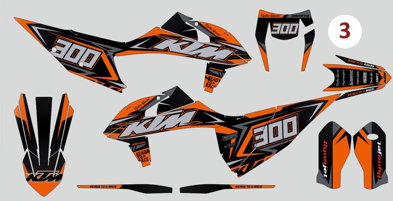Motocross Custom Protective Stickers for Motorcycle KTM Husqvarna ...