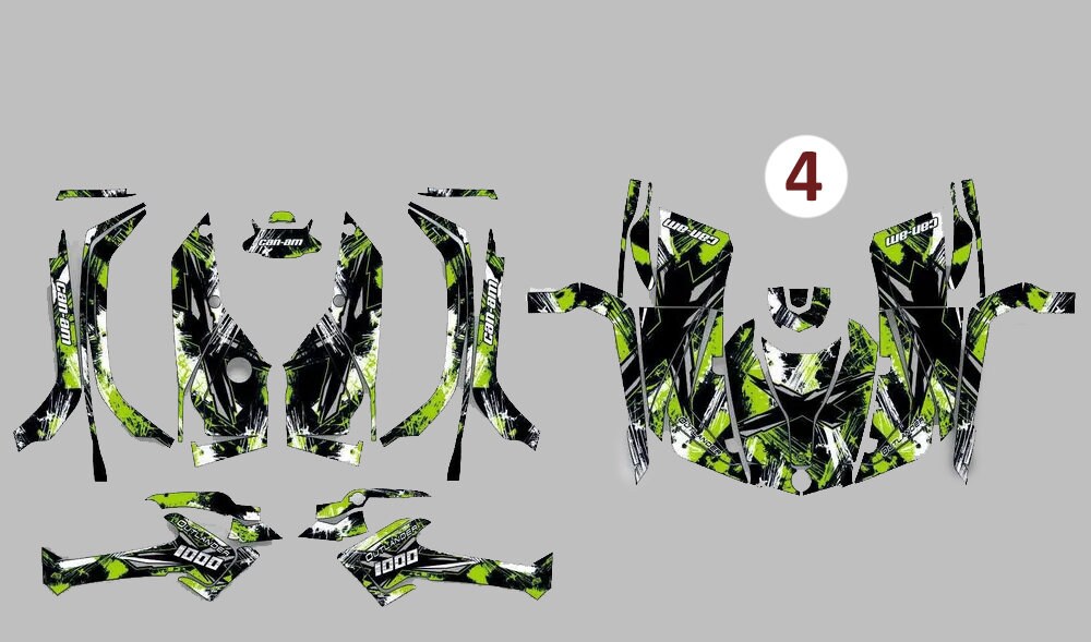 Custom Vinyl Protective Stickers ATV Can-am Maverick X3 Polaris Rzr Pro ...