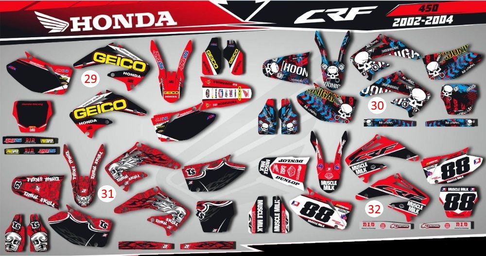 Graphic Decal for Motorcycle Honda Cr Crf Xr Fmx Motorcycle - Etsy