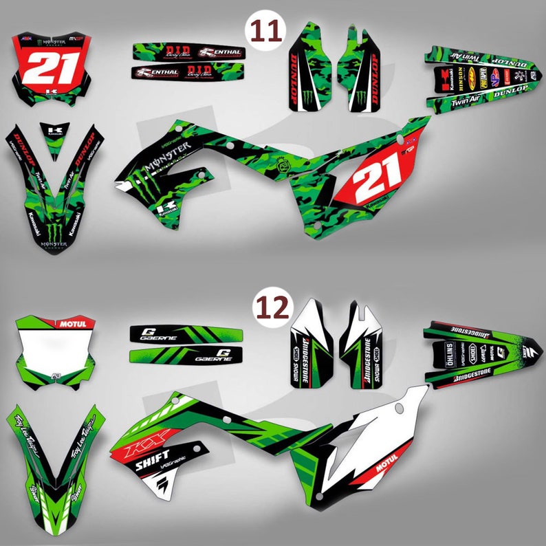 Motorfiets Kawasaki kxf kx450f kx250f kx klx aangepaste vinyl stickers ...