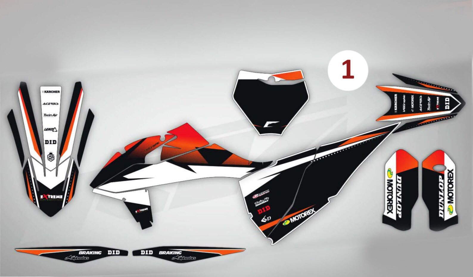 Motocross Custom Protective Stickers for Motorcycle KTM Husqvarna ...