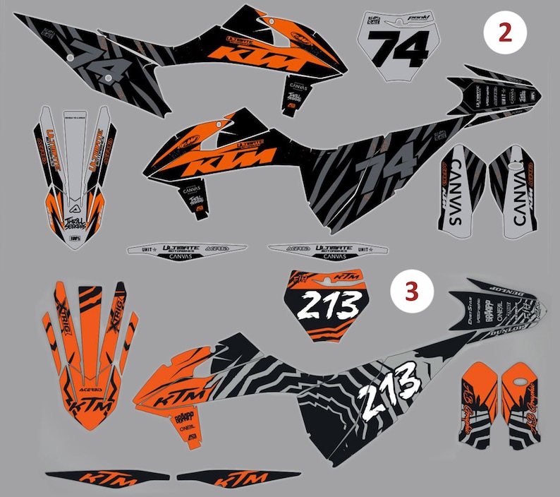 Holographic and Chrome Stickers for Motorcycle Kawasaki Yamaha KTM ...