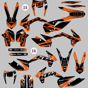 Custom Vinyl Protective Stickers Motorcycle KTM (SXF EXC Xs Adventure ...