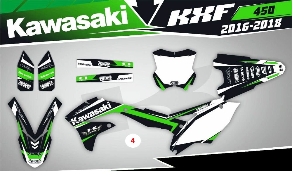 Stickers Graphics Moto Decals Kawasaki KXF KX450F KX250F KX KLX 65 85 ...