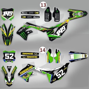 Motorcycle Kawasaki Kxf Kx450f Kx250f Kx Klx Custom Vinyl Decals ...