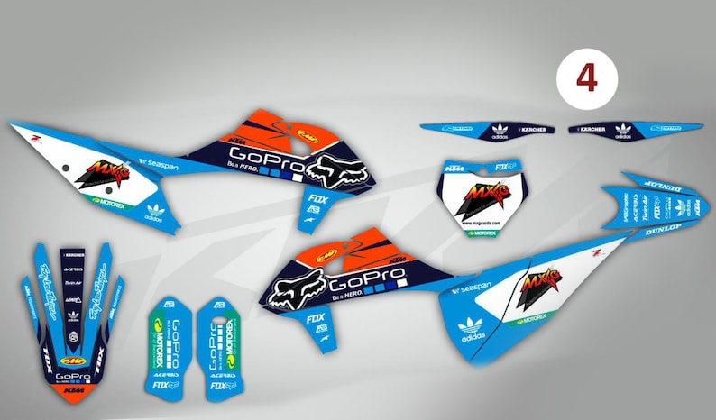 Motocross Custom Protective Stickers for Motorcycle KTM Husqvarna ...