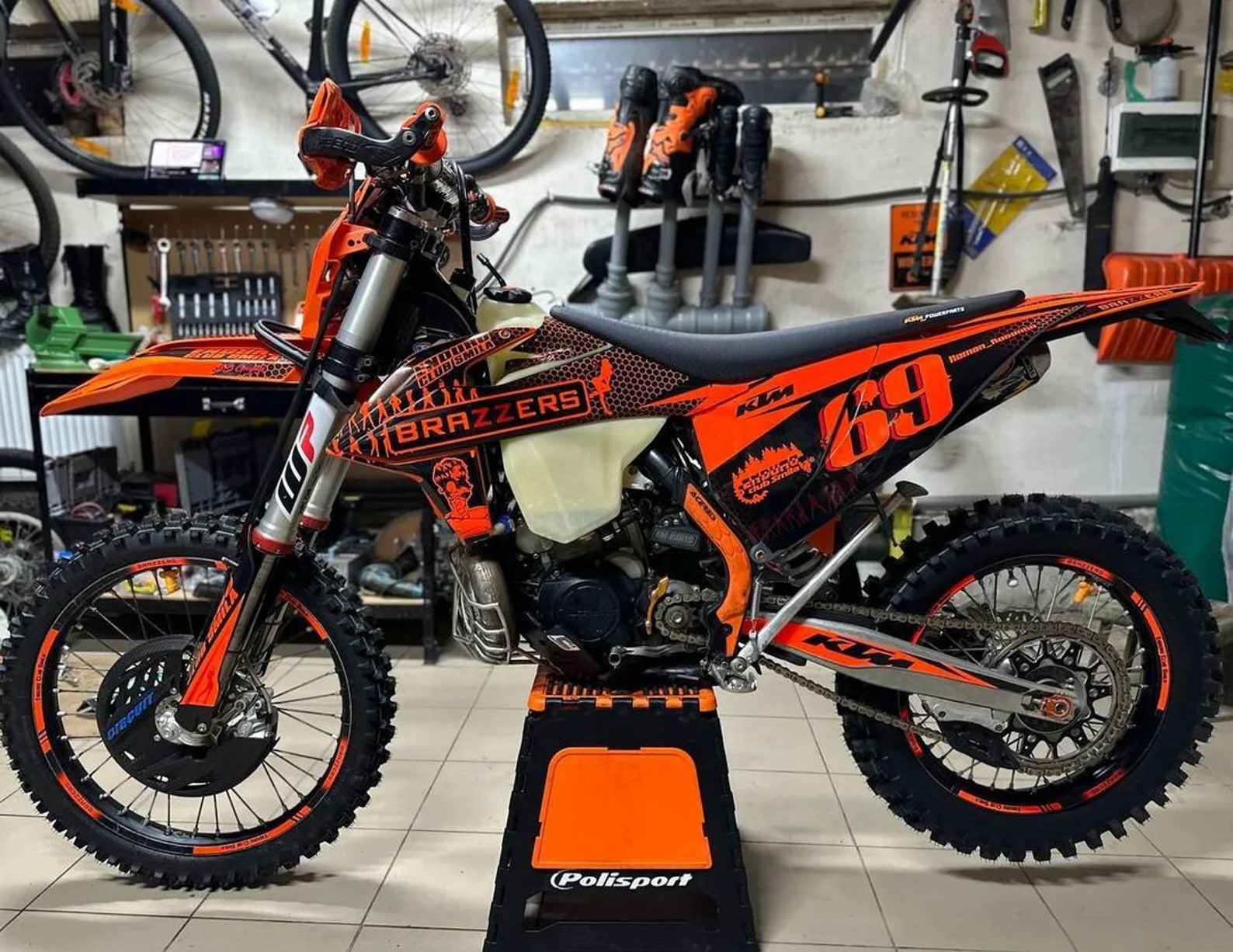 Fluorescent Stickers for Motorcycle KTM, Custom Vinyl Protective ...