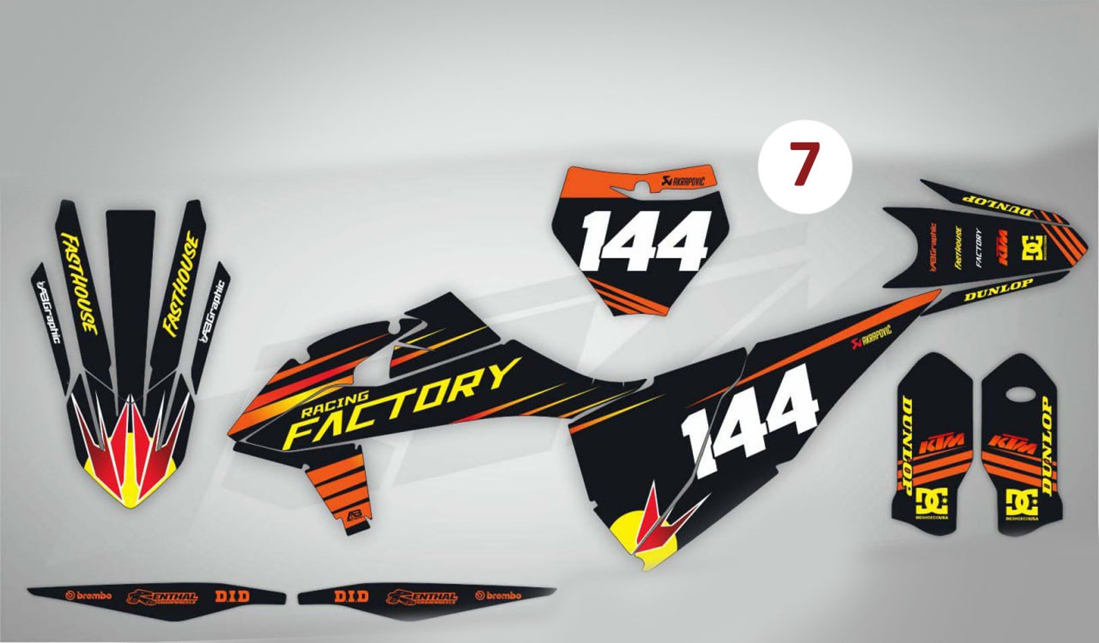 Motocross Decals Graphic Kit, Vinyl Protective Stickers for Motorcycle ...