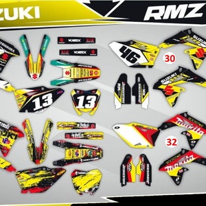 Motorcycle Suzuki Rm Rmz Drz Djebel Dr Decals Graphic Kit, Motorcycle ...