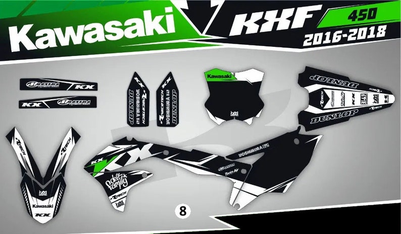 Motocross Husqvarna FC TC Kawasaki Kfr Honda CRF Motorcycle Sticker Set ...