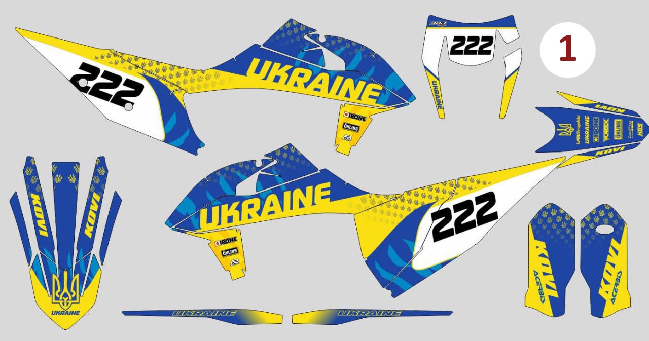 Motocross Decals Graphic Kit, Vinyl Protective Stickers for Motorcycle ...