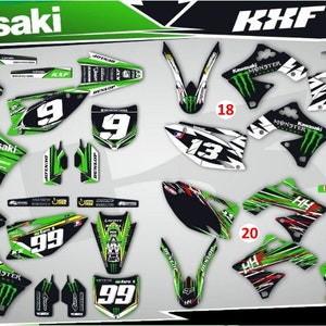 Kawasaki Kxf Kx450f Kx250f Kx Klx Motorcycle Vinyl Graphic Decal for ...