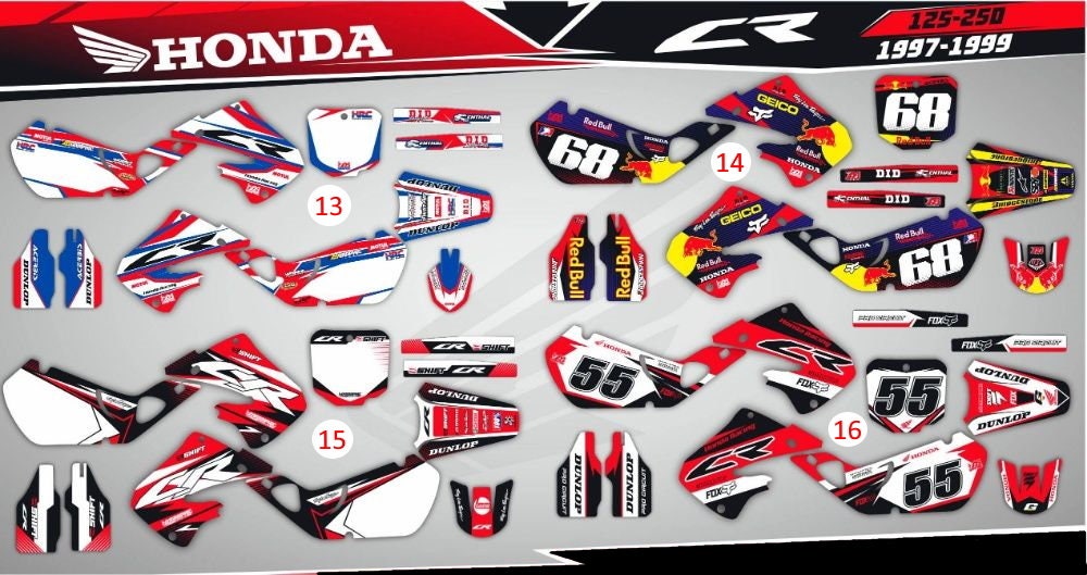 Graphic Decal for Motorcycle Honda Cr Crf Xr Fmx Motorcycle - Etsy